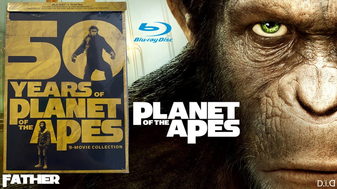 50 Years of Planet of the Apes 9-Movie Collection Blu-Ray + Digital ...