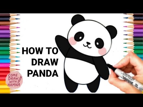How to draw PANDA 🐼 EASY DRAWING - YouTube