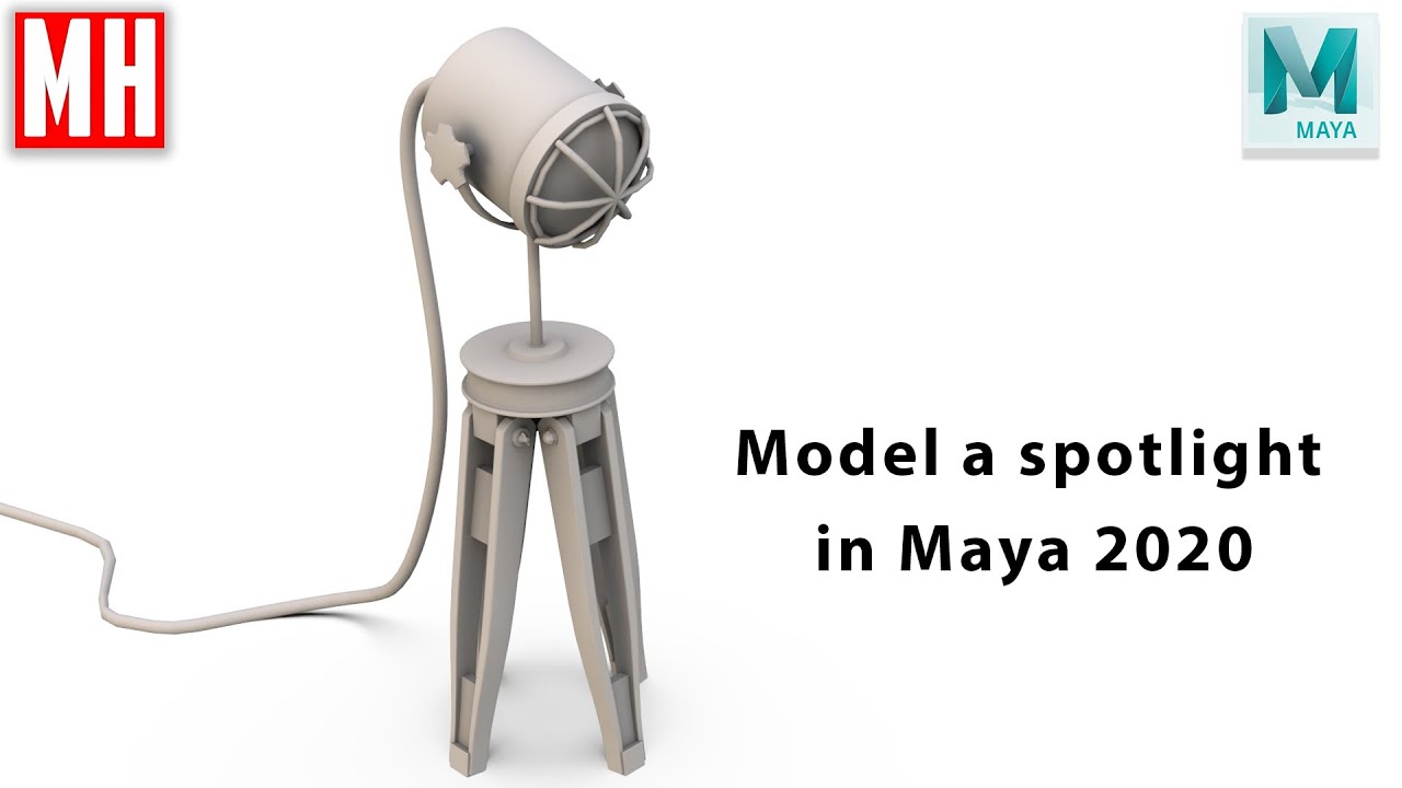 How to model a Spotlight ( full model, no time lapse ) - YouTube