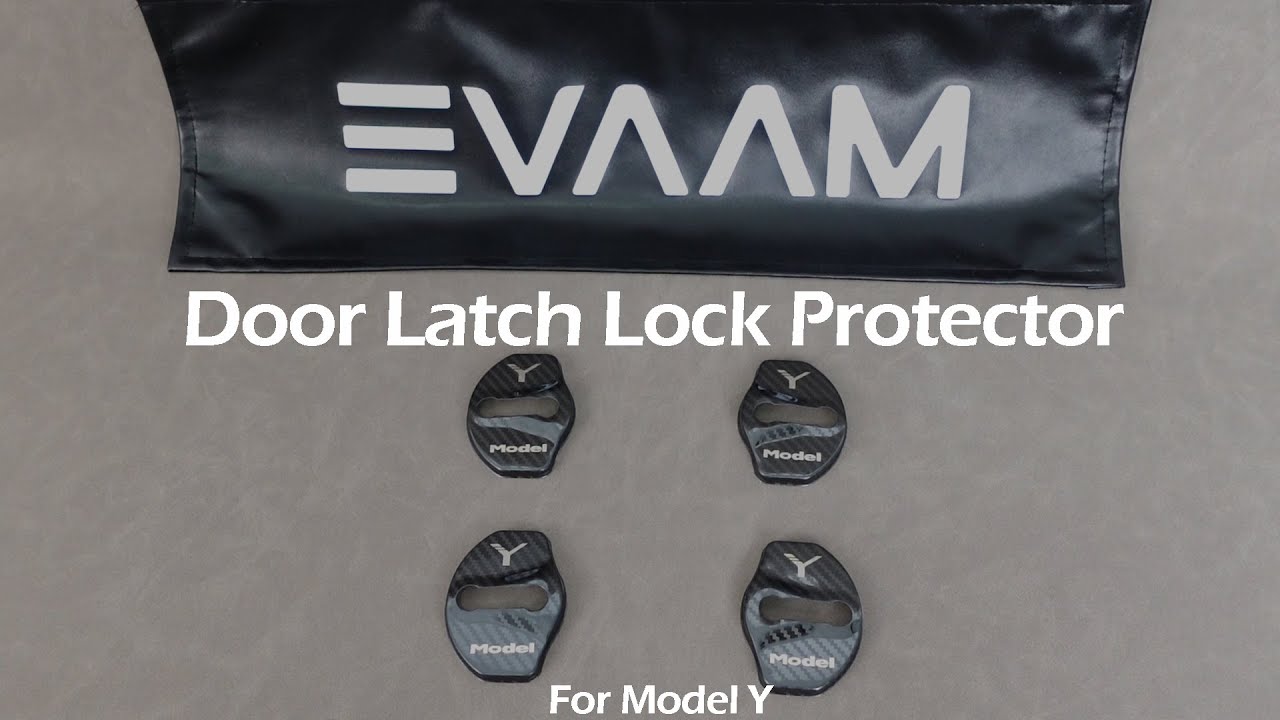 Tesla Door Latch Lock Protector 4Pcs For Model Y Accessories - YouTube