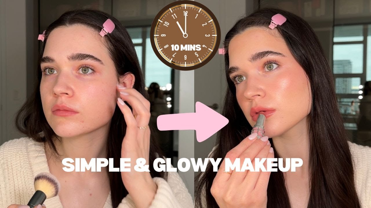 EASY & Glowy Makeup Routine (takes less than 10 minutes!) - YouTube