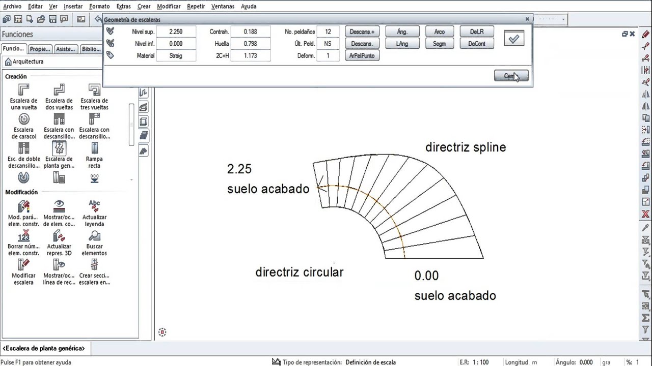 Allplan Tips | Escalera curva - YouTube