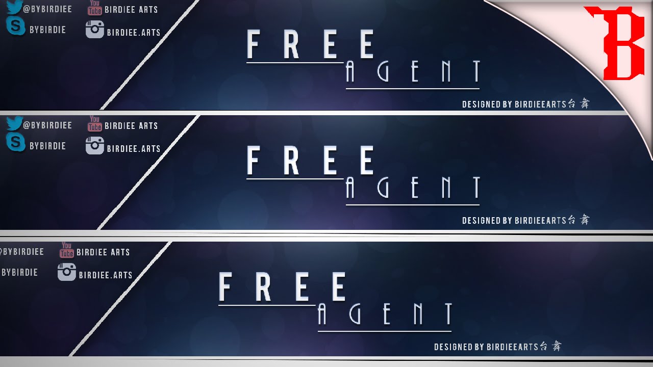 Free Agent - Designer 2D&3D Designer ( 2D Speed Arts Banner ) - YouTube