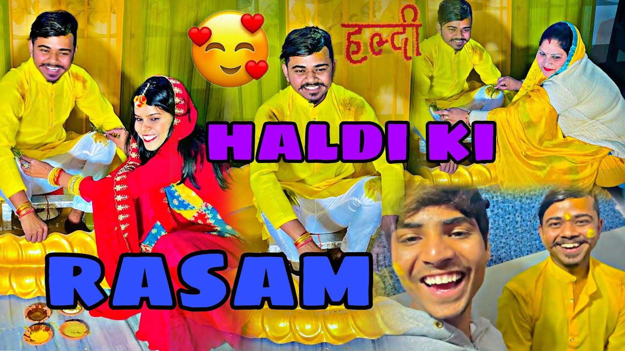 haldi ki rasam 😍😍 #ceremony #haldi #wedding - YouTube