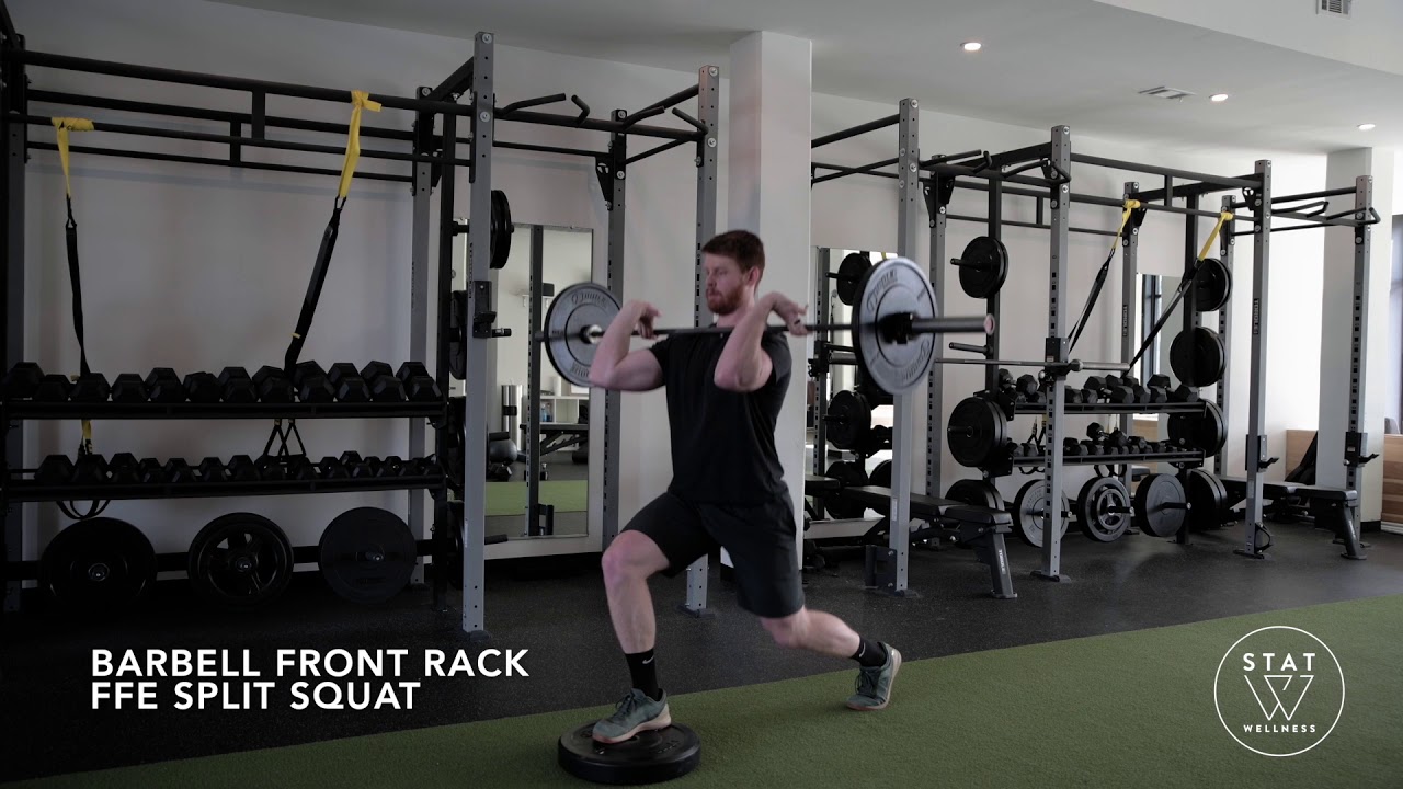 BARBELL FRONT RACK FFE SPLIT SQUAT - YouTube