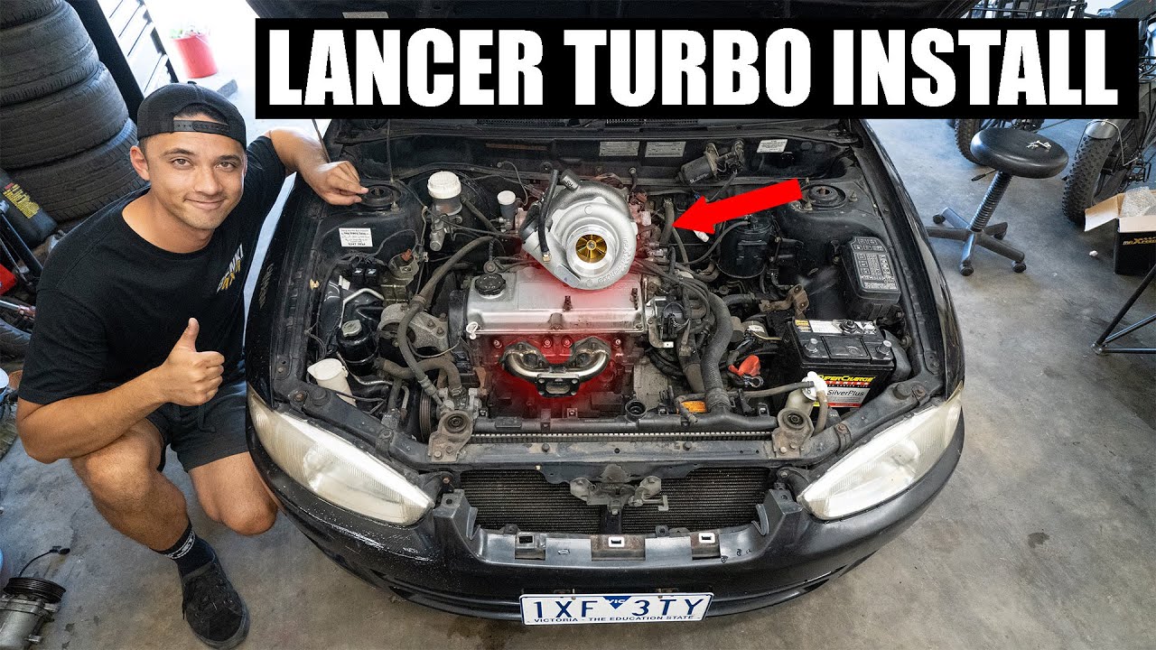 TURBO Install on the 4G15 Mitsubishi Lancer Part. 2 - YouTube