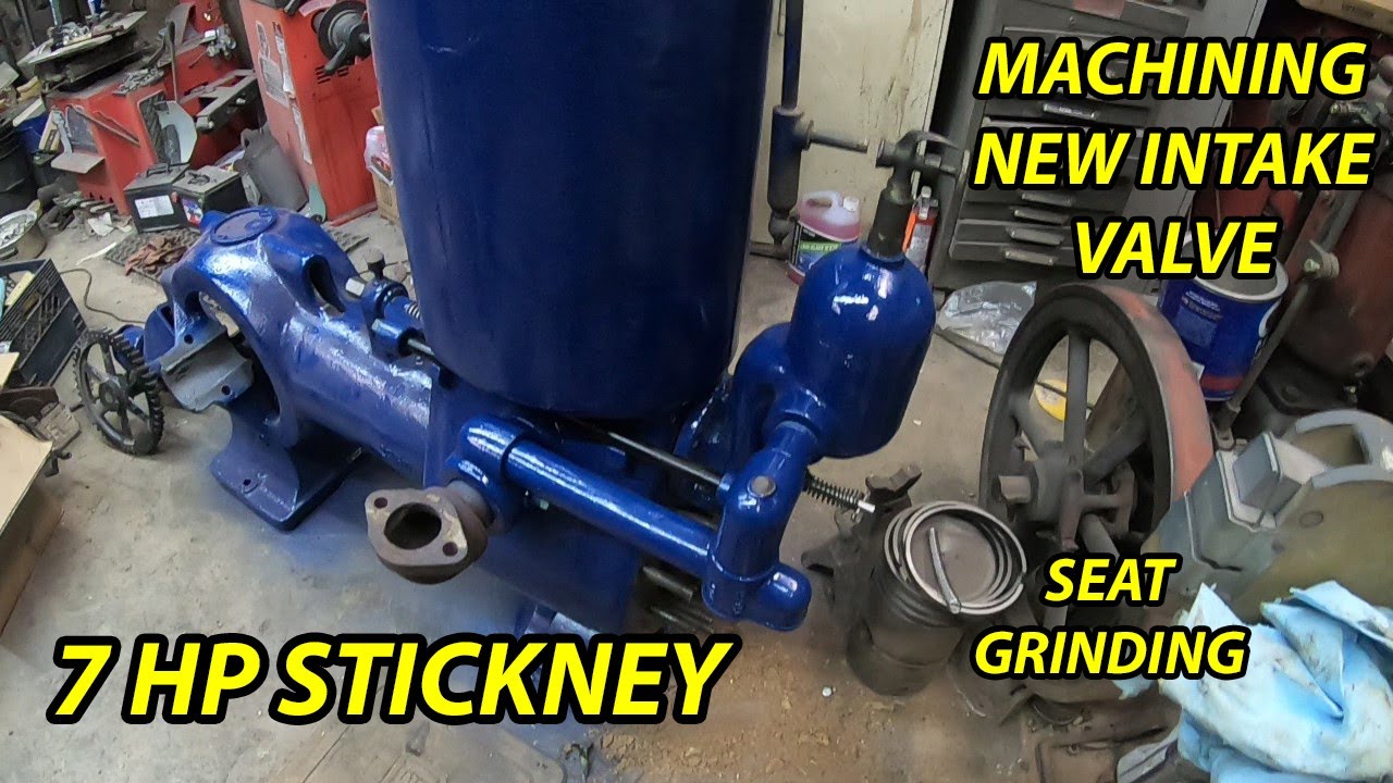Stickney 7HP Stationary Hit Miss Engine. Making A New Valve With A ...