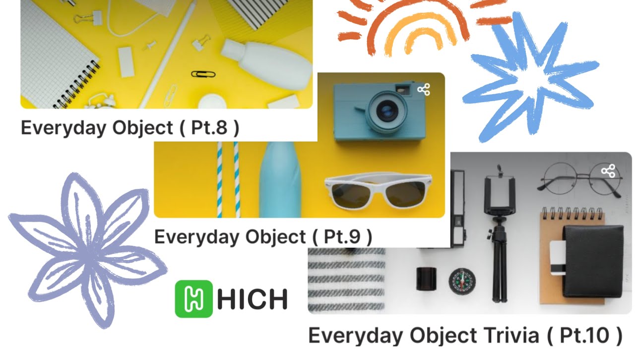 Everyday Object (Pt.8 - Pt.9 - Pt.10) Quiz in Hich #learnandearn # ...