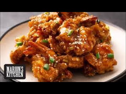 Honey, sesame & orange king prawns - YouTube