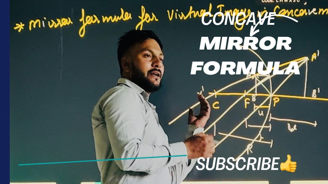 12th class Mirror formula for concave mirror for real image formation ...
