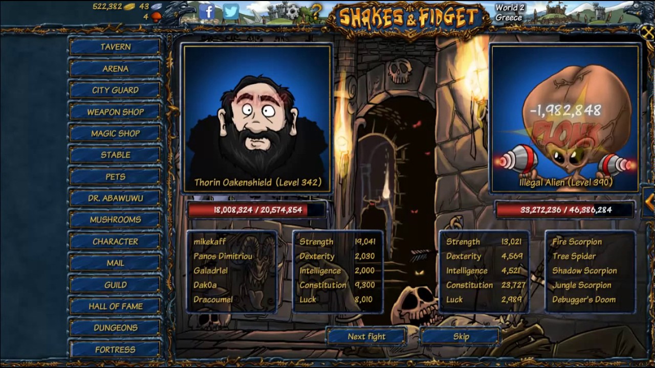 Shakes and Fidget - Guild Dungeon 48/50 | Golden Fighters - YouTube