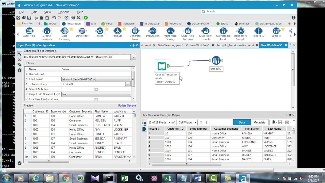 SAMPLE and RANDOM % SAMPLE Transformations in Alteryx - YouTube