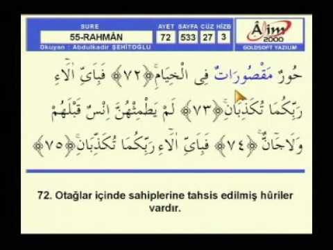 Abdülkadir Şehitoğlu Hatim RAHMAN sayfa 533