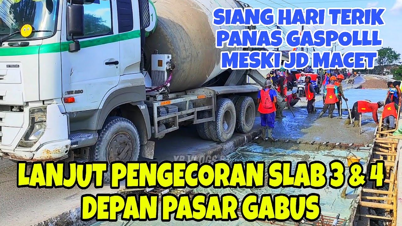 DEPAN PASAR GABUS SUDAH MULAI COR BETON || Update Pelebaran Jalan Raya ...