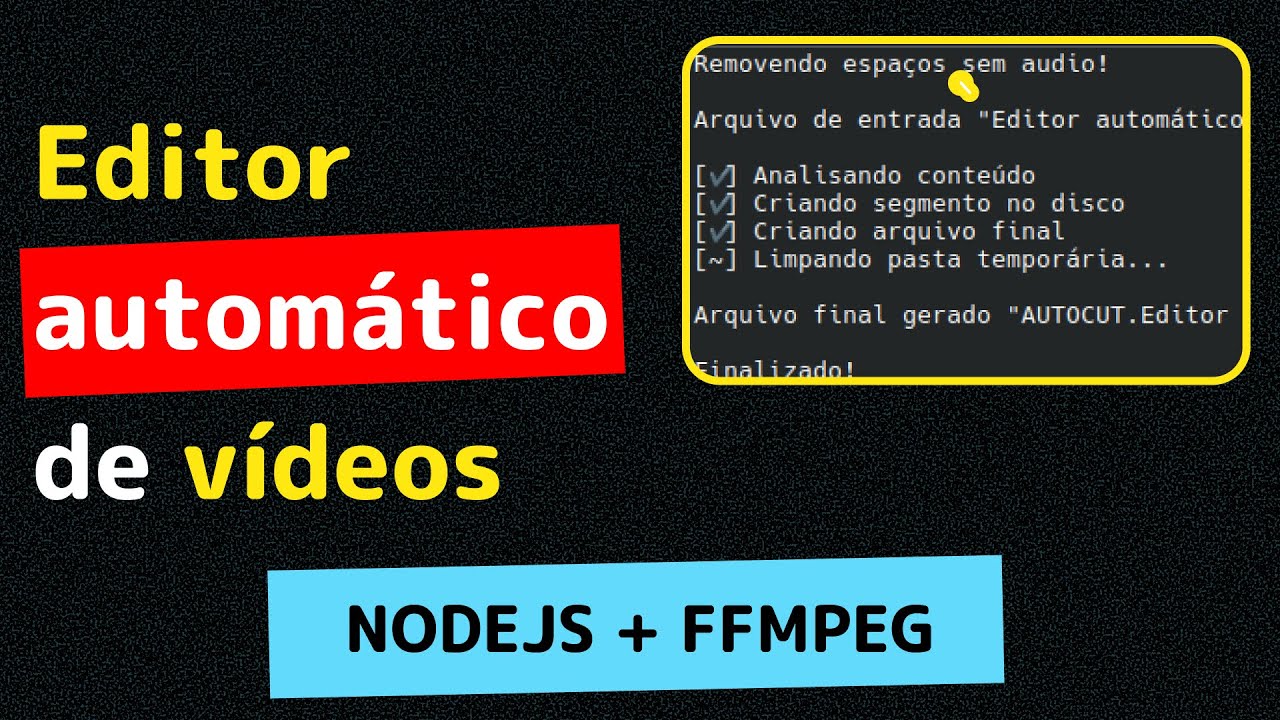 Automatizando edição de vídeos com Node.js e FFmpeg - YouTube