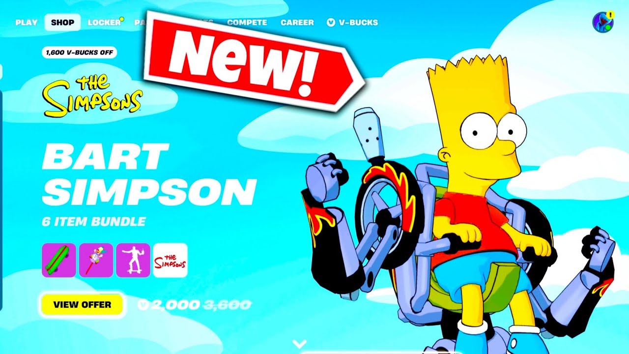 *NEW* Bart Simpson Skin Is Finally Here! (INSANE NEW KICKS) - YouTube