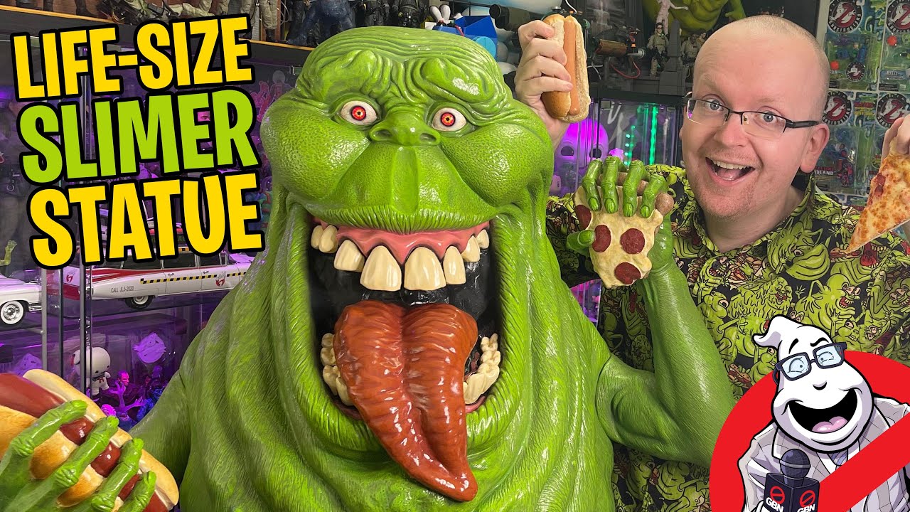 Life-size Ghostbusters Slimer statue (REVIEW) - YouTube