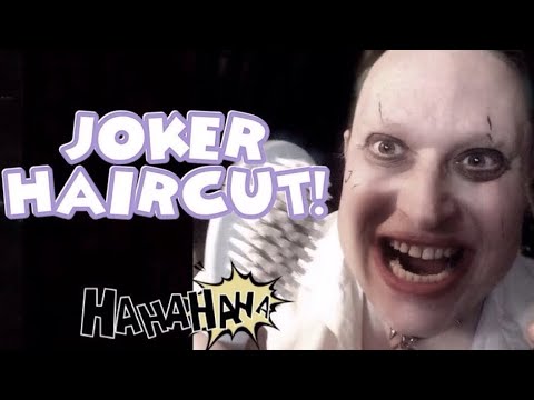 Joker haircut! Softspoken with scissor and brushing sounds plus laughs ...