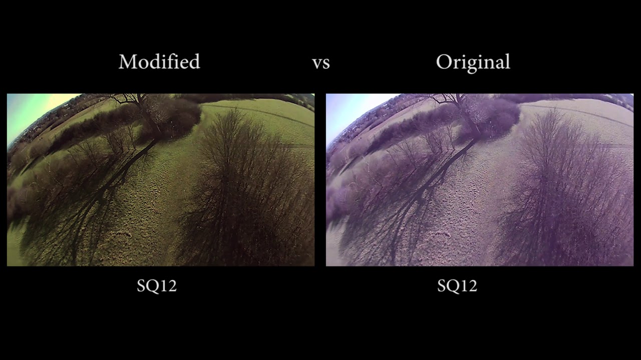 Cheapest HD FPV Camera: SQ12 Modified vs SQ12 Original Raw Colour ...