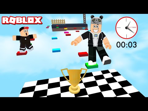 Süre Bitmeden Parkur Yarışını Kazan ve Birinci Ol!! - Panda ile Roblox Obby Run!