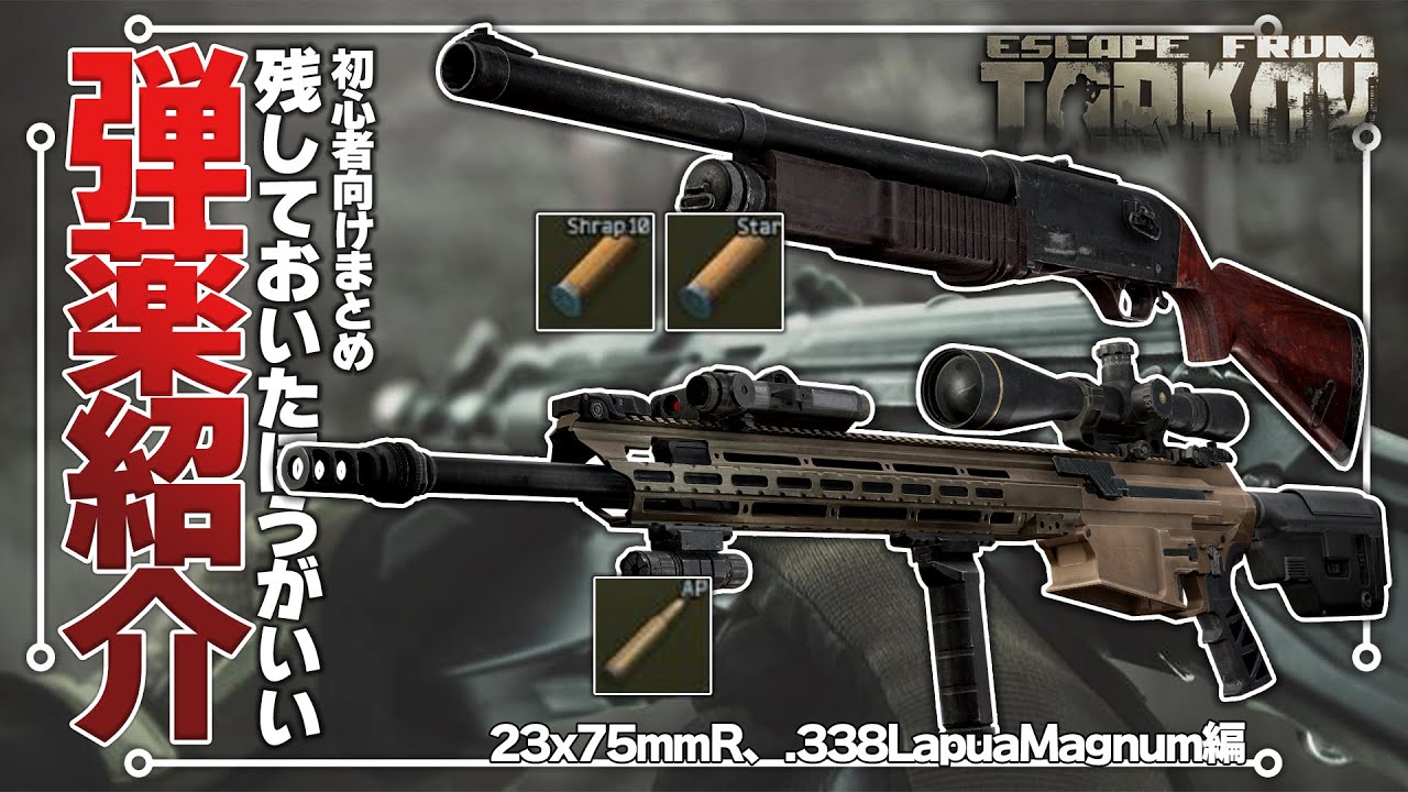 【EFT】初心者ども！この弾だけは残しておけ！ - 23x75mmR、.338LapuaMagnum編【ゆっくり実況】 - YouTube