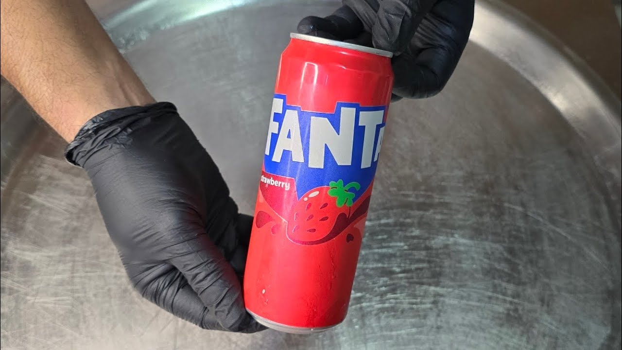 ASMR || How to Make FANTA strawberry 🍓 to Ice Cream Rolls || satisfying ...