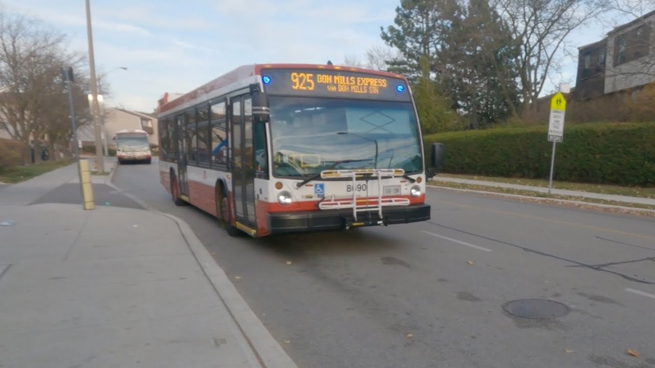 【夕陽西下】TTC 925 "Don Mills Express" Steeles - Pape Station - YouTube