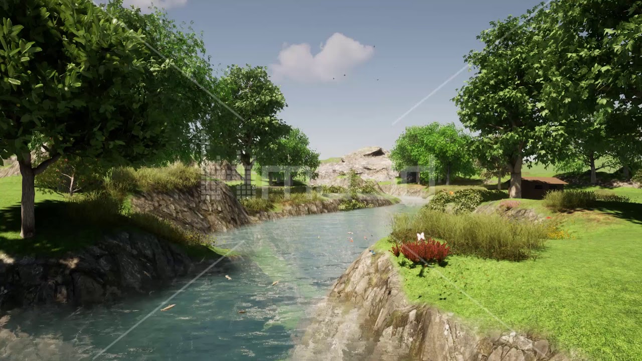 Landscape 3D animation video background - YouTube