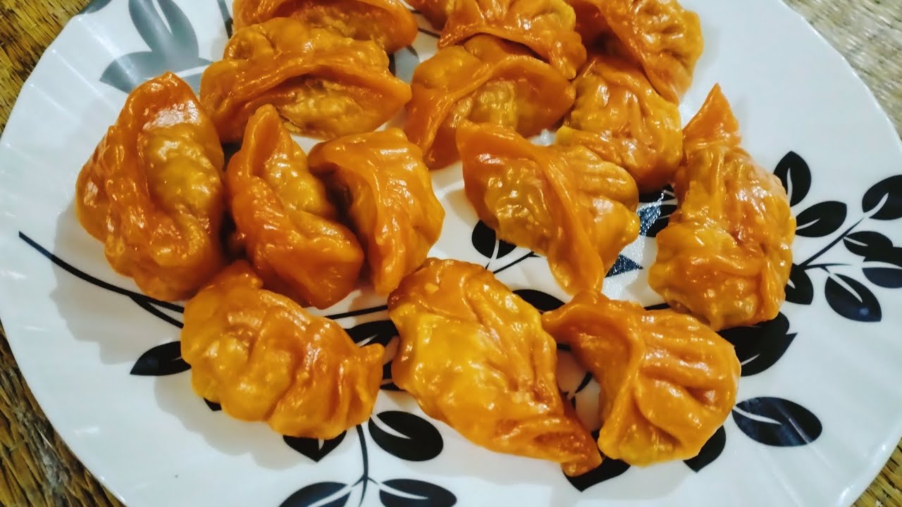 Colourful Chicken Momos Recipe || Momos Recipe in Bengla - YouTube