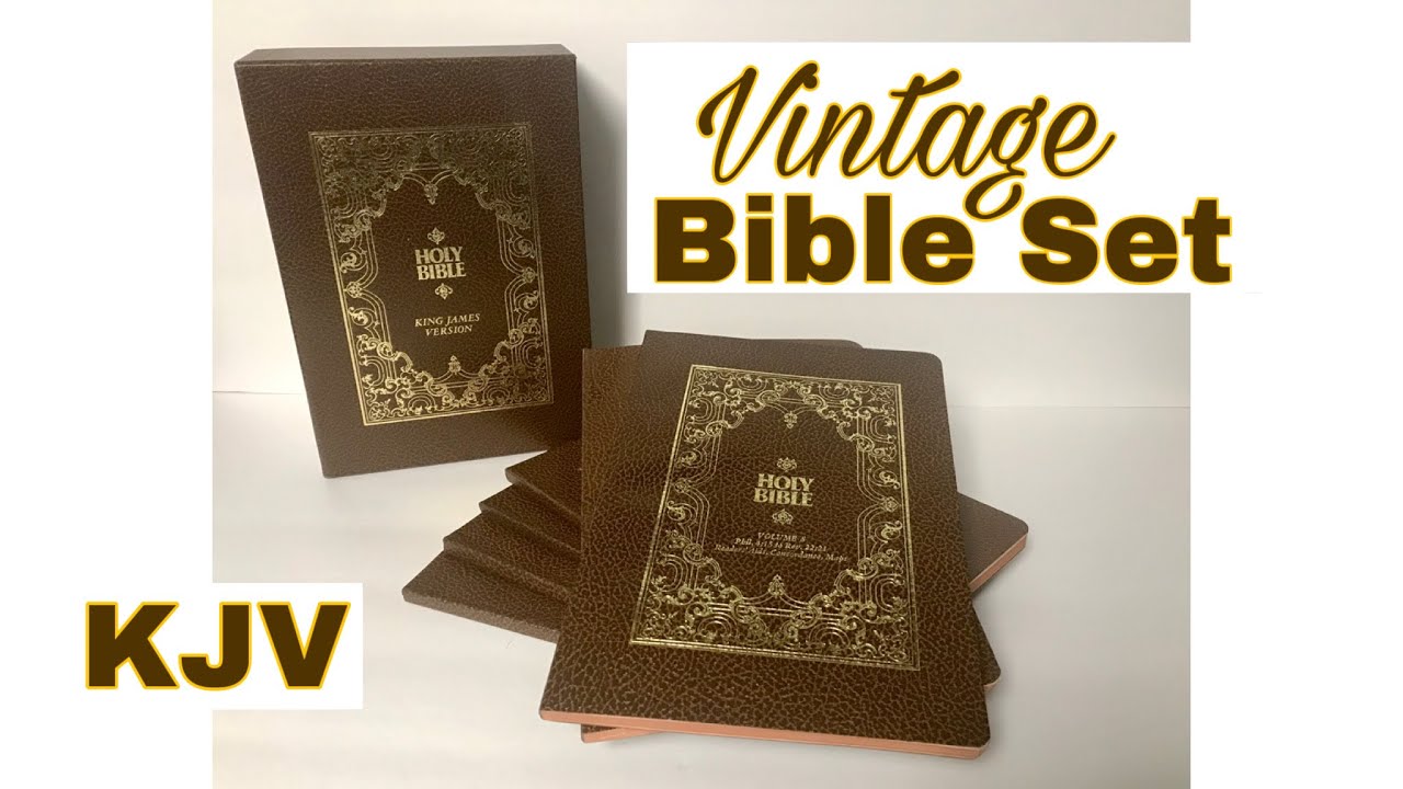 Unboxing a vintage KJV 6 Volume Bible Set - YouTube