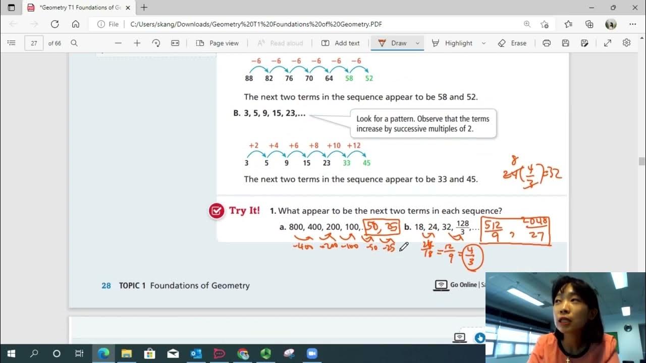 EnVision Geometry 1-4: Inductive Reasoning - YouTube