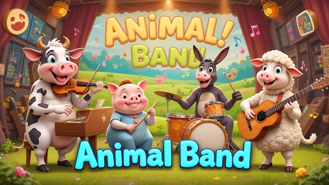 Animal Band! | Farm Orchestra Song | Fun Animal Music for Kids - YouTube