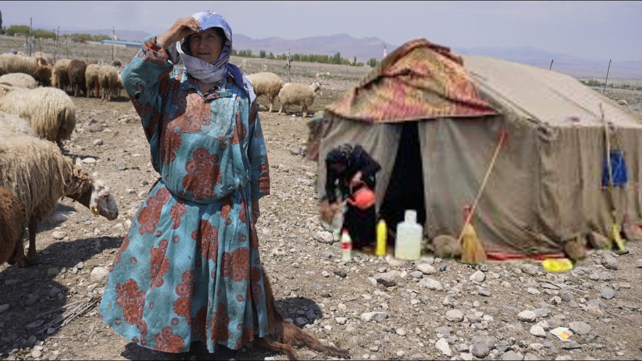 A Half Day with the Shahsavan Nomads of Iran | Nomadic Old Woman - YouTube