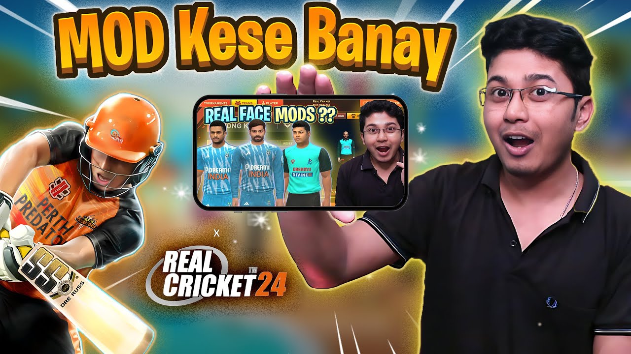 FULL REAL MOD TUTORIAL (CREATE OWN FACE) IN REAL CRICKET™ 24 - YouTube
