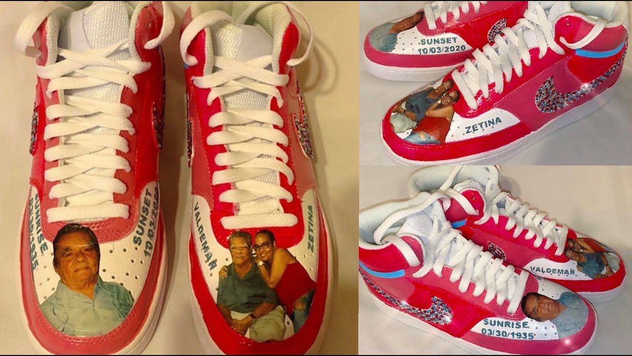 Custom design Nike mids/DIY custom sneakers with heat transfer paper ...