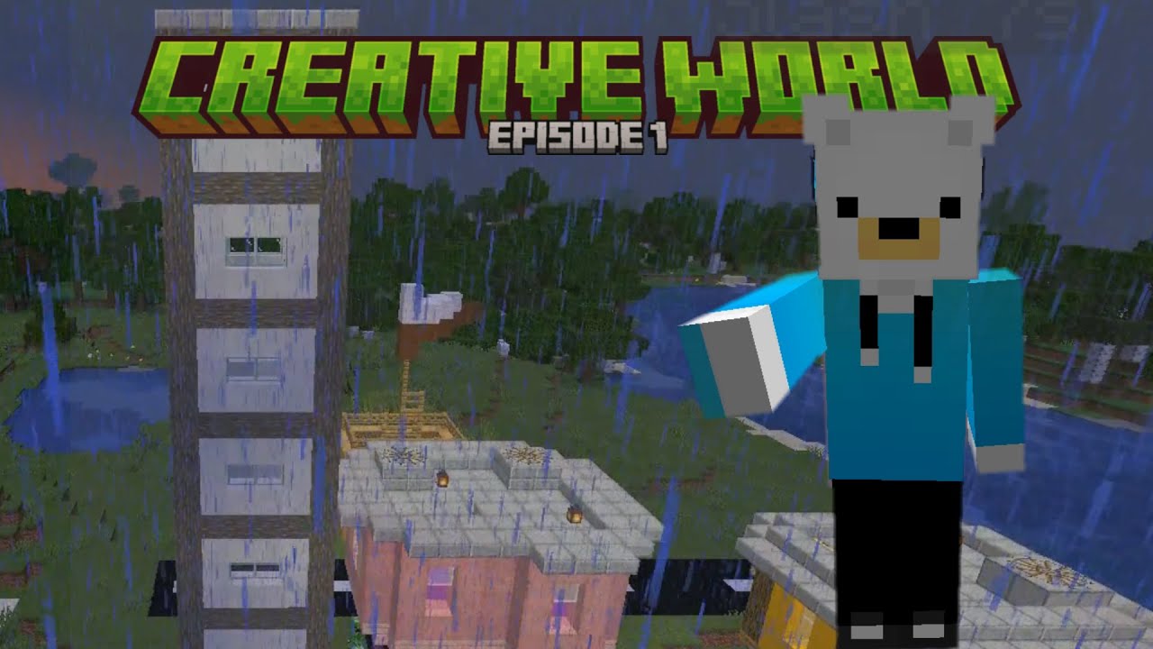 I Built a SKYSCRAPER in Minecraft | Creative World | Episode 1| - YouTube