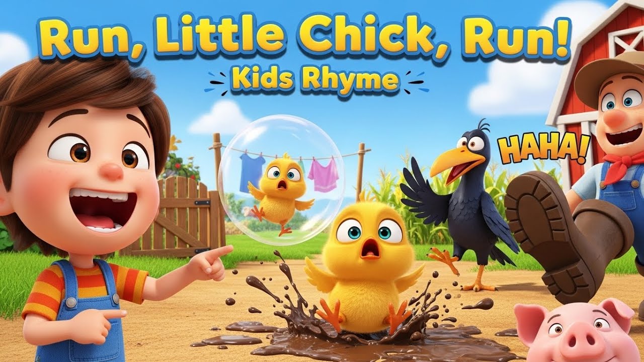 Run Little Chick! 🏃‍♀️💨 | Funny Farm Adventures Song for Kids | Silly ...