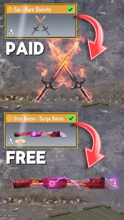 Free vs Paid Legendary Melee in CODM - YouTube