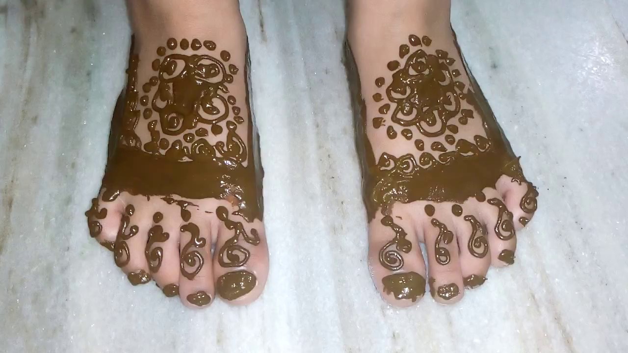 Beautiful Mehndi Design for Kids Legs | Mehndi Design Video - YouTube