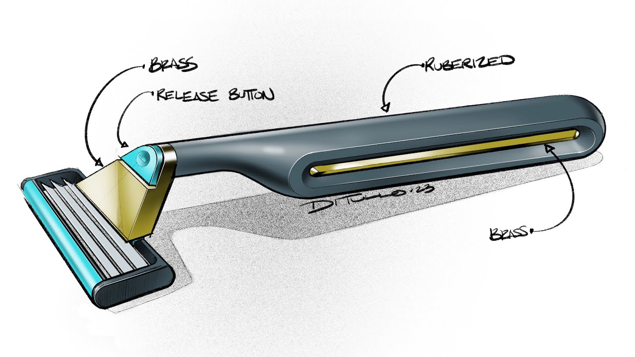 Quick Takes: Manual Razor Industrial Design Concept Sketch - YouTube