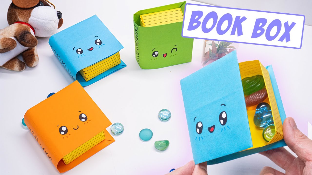 Origami Book Secret Box || How to make Paper Desk Organizer - YouTube