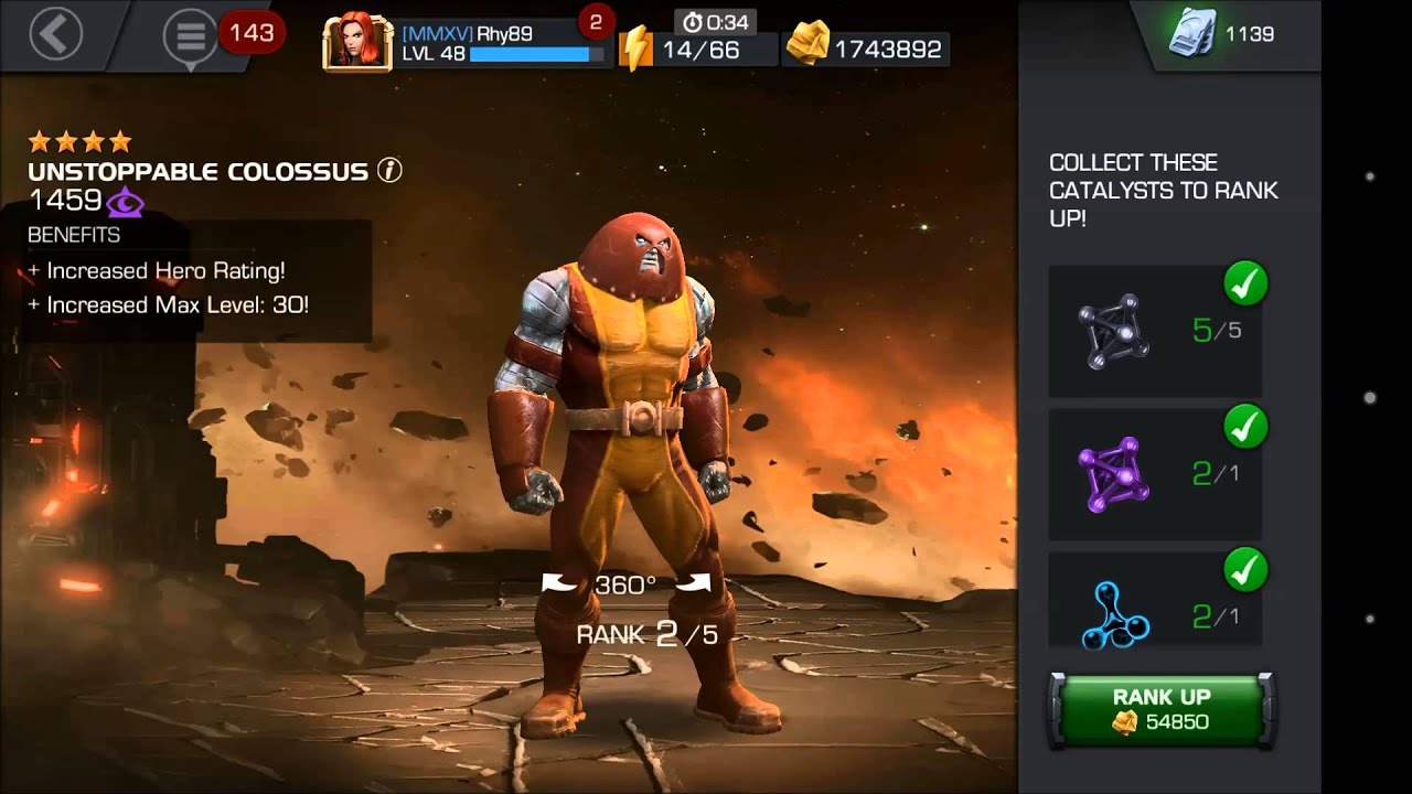 Leveling 4 STAR Unstoppable Colossus to Rank 3 Lvl 30 - YouTube