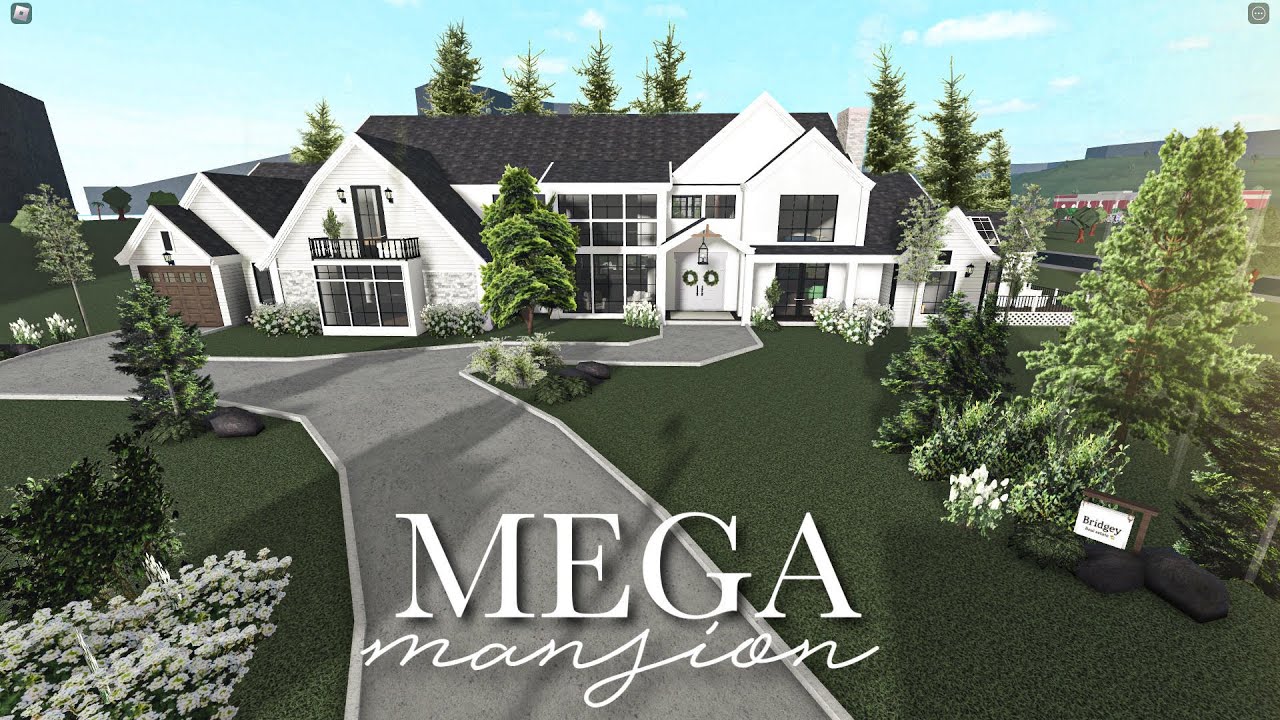 MEGA MANSION BLOXBURG SPEEDBUILD * 6+ bedrooms * - YouTube