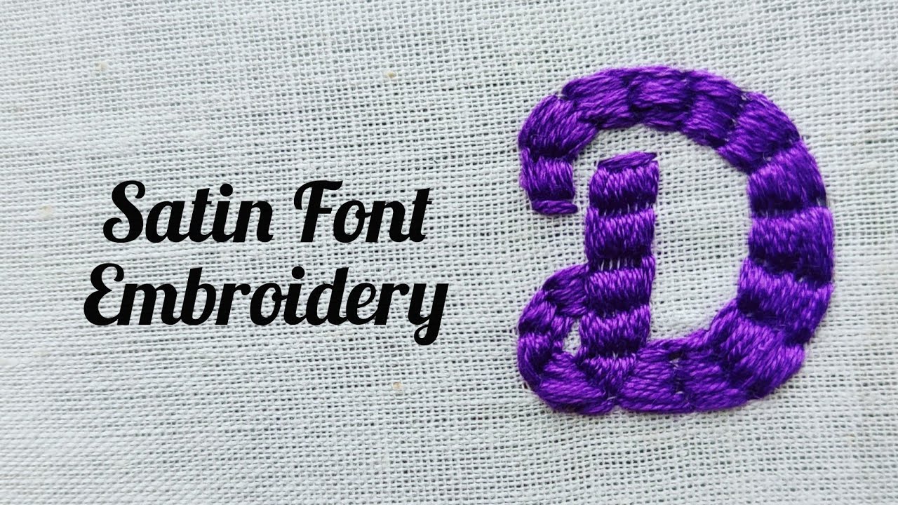 satin stitch Embroidery /satin stitch letters /satin stitch design ...