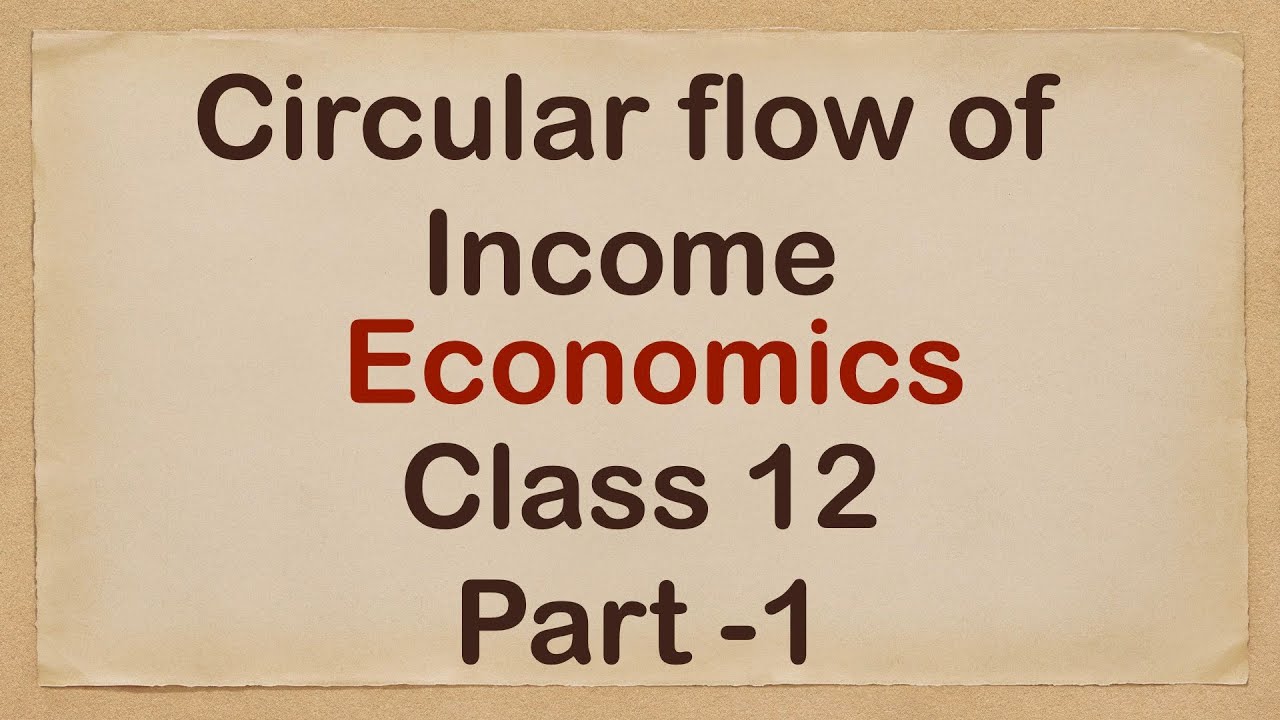 Circular Flow of Income | Economics | Class 12 #1 - YouTube