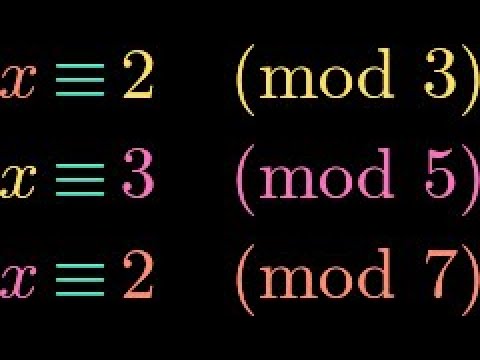 Sun Tzu's Chinese Remainder Theorem from Ancient China - YouTube