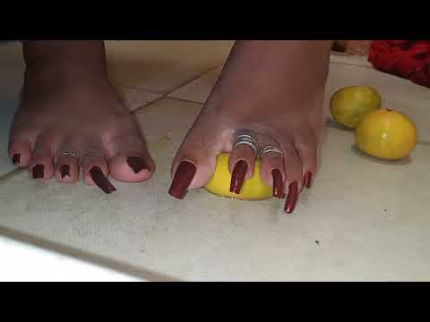 Long toenails fruit crush