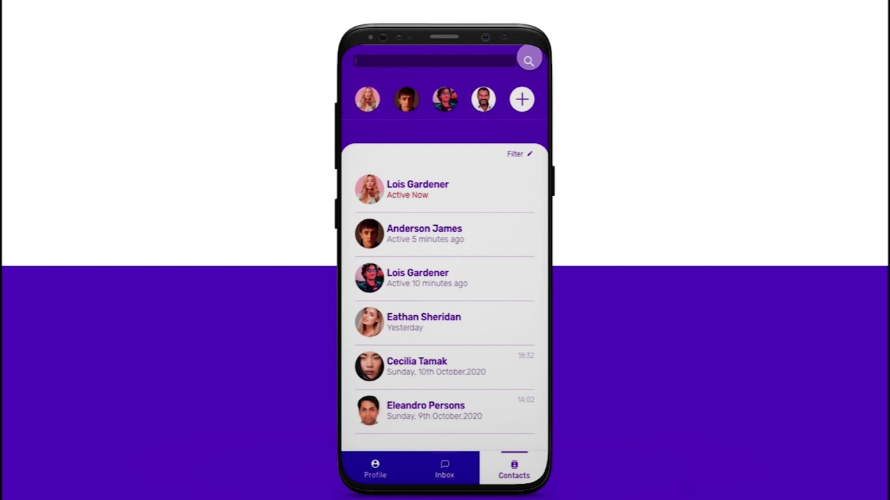 Simple animation for a messaging app - YouTube