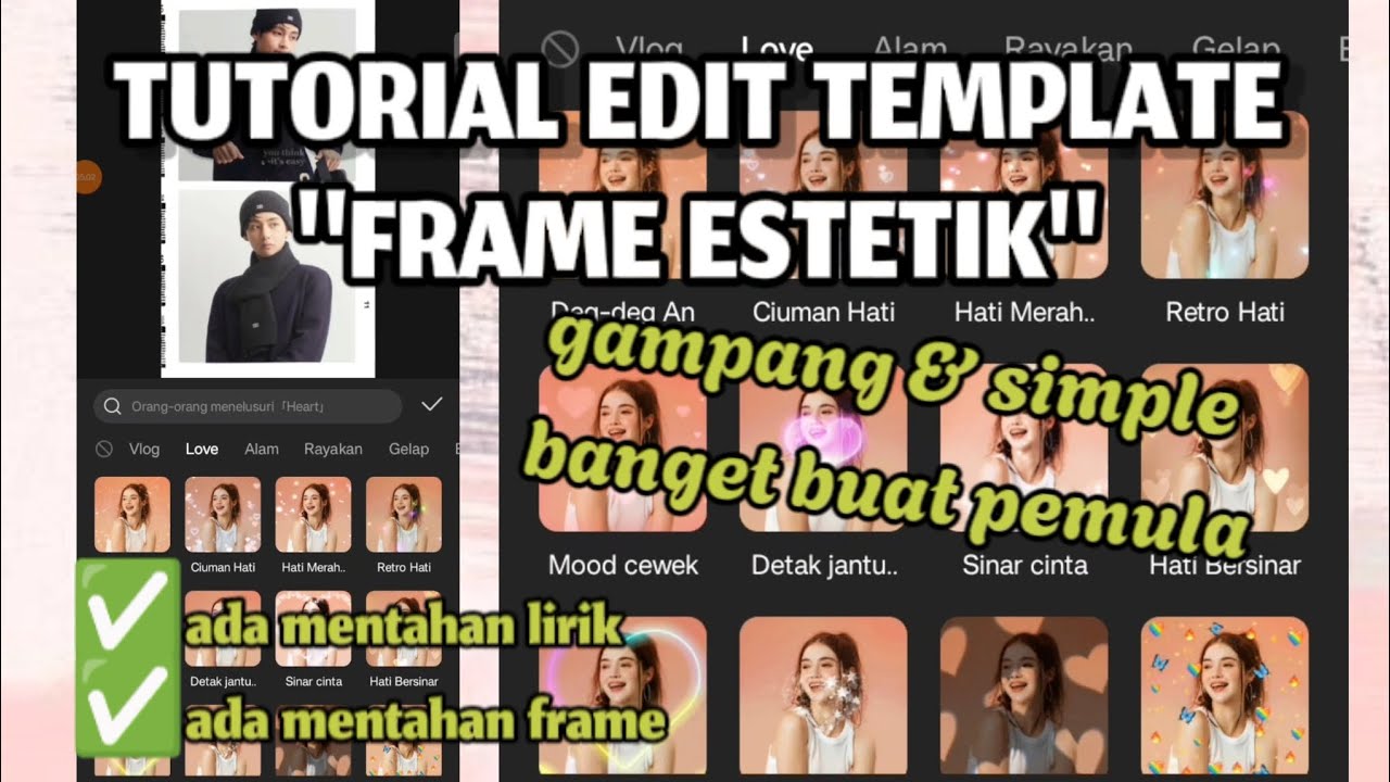 TUTORIAL EDIT TEMPLATE "FRAME ESTETIK" - YouTube