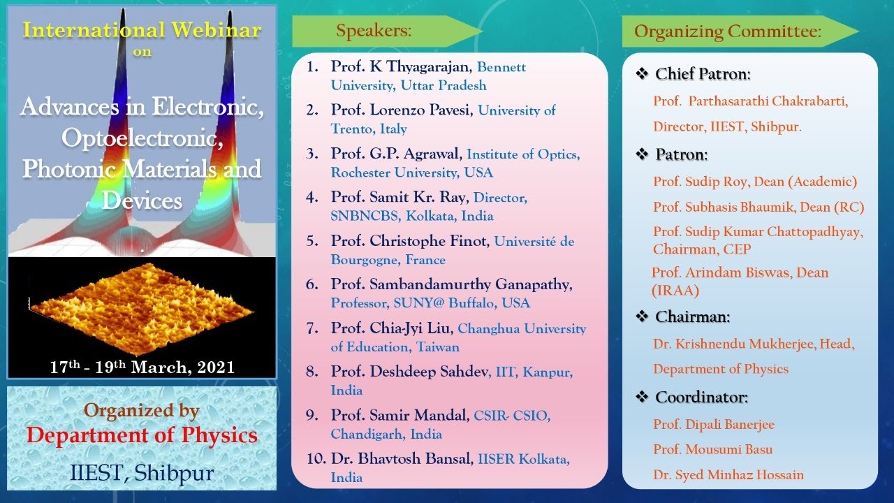 Advances in Electronic, Optoelectronic, Photonic Materials and Devices ...